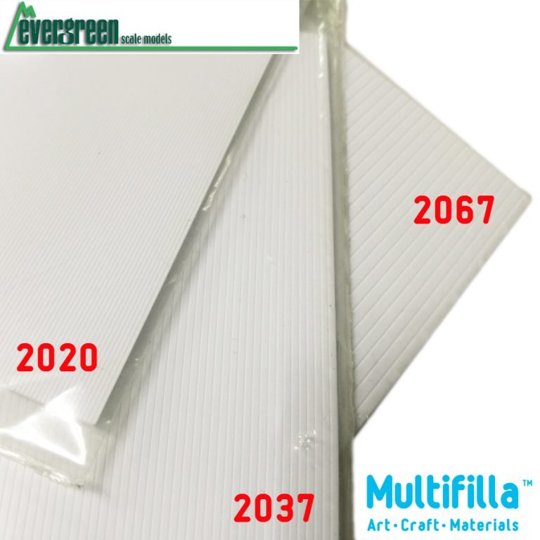 Evergreen Opaque White PolyStyrene Freight Car Siding Sheet .020” (0 ...