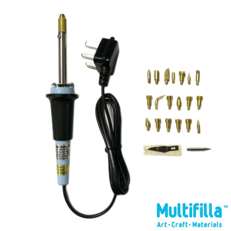 22pcs Wood Burning Tips & 30W Soldering Iron | Multifilla