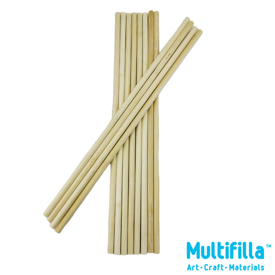 Bamboo/Modelling Sticks 12pcs - 7mm(dia.) x 30cm± | Multifilla