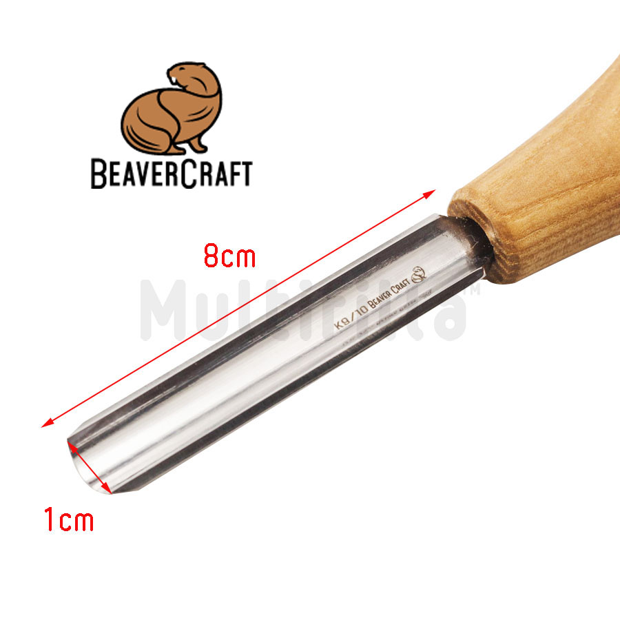 Beaver Craft Palm-Size Straight Rounded Chisel - Sweep №9 | Multifilla