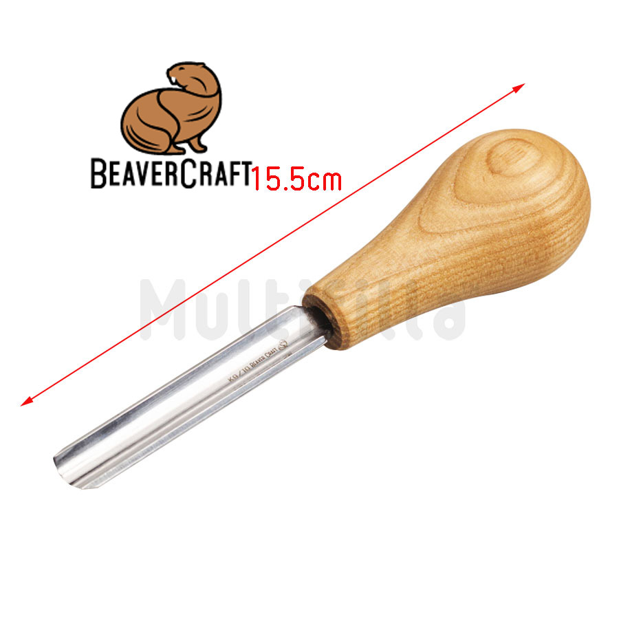 Beaver Craft Palm-Size Straight Rounded Chisel - Sweep №9 | Multifilla
