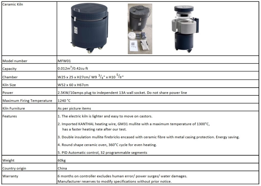 MFW01 Top Loading Ceramic Kiln | Multifilla