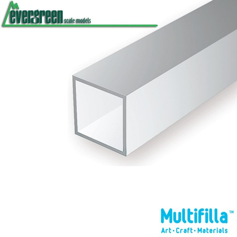 Evergreen Opaque White PolyStyrene Square Tubing | Multifilla